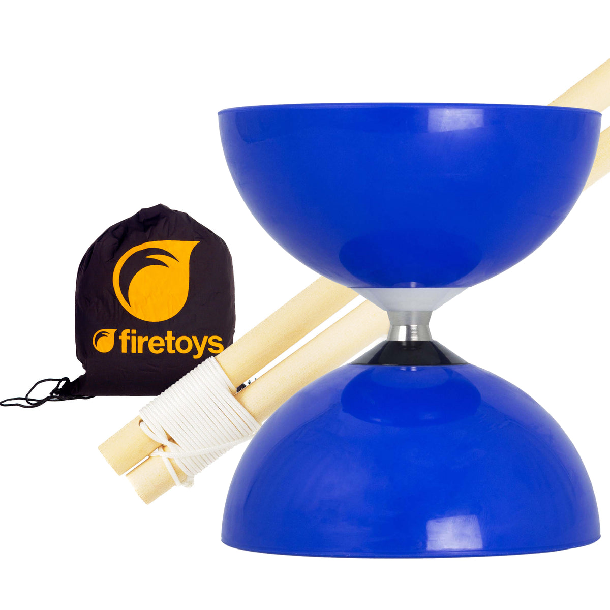 Big Top Bearing Diabolo Set with Wooden Handsticks & Firetoys Bag ...